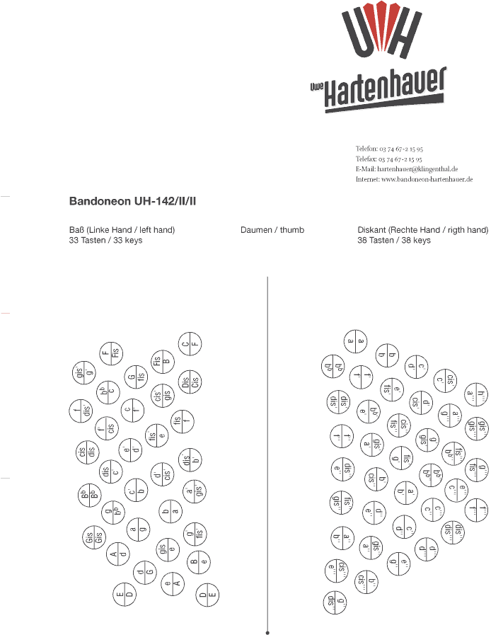 Bandoneon UH 142/II/II